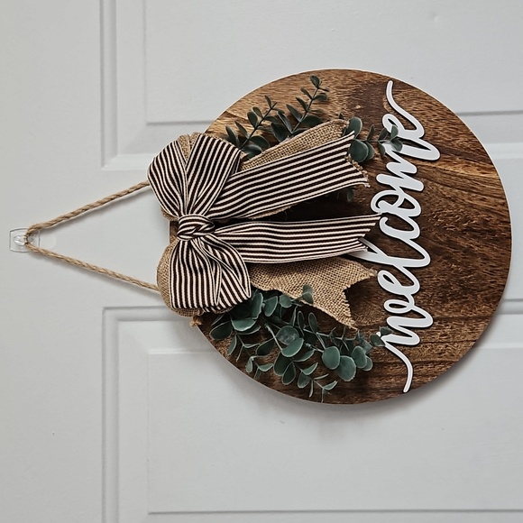 Unbranded | Accents | Welcome Hanging Porchdoor Sign Wooden With Rope ...